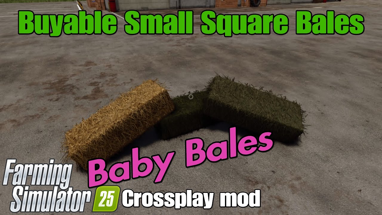 Buyable Small Square Bales / FS25 Crossplay - YouTube