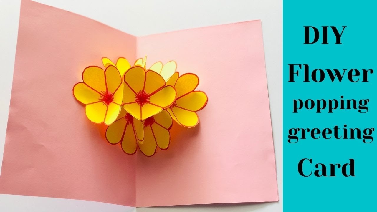 DIY Mothers day card - DIY 3D flower Pop Up Card tutorial - YouTube