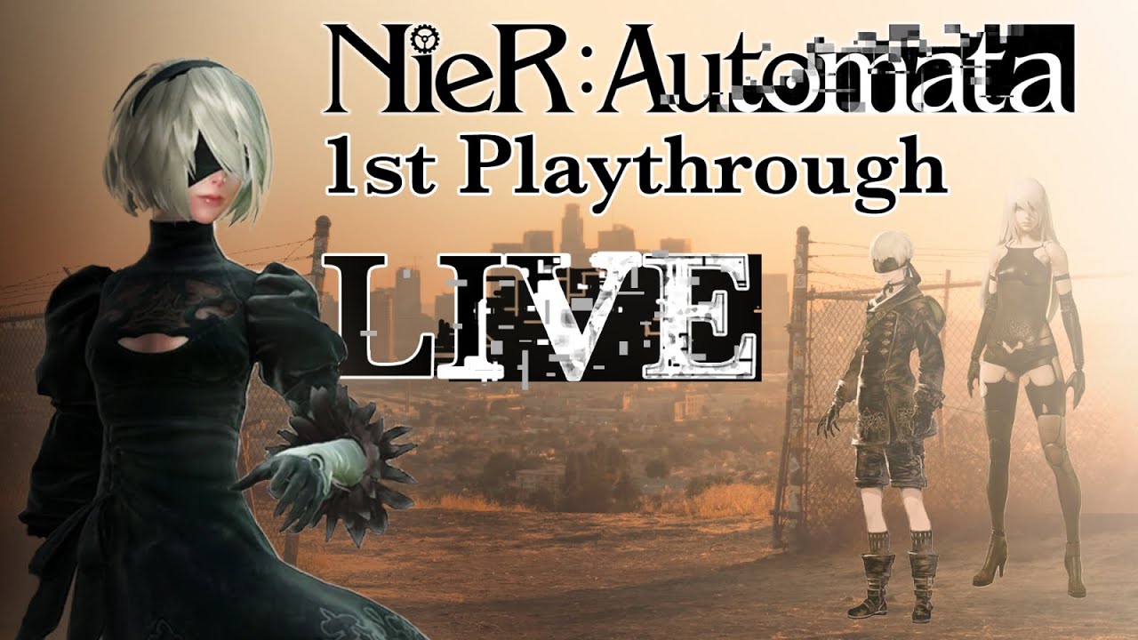 NieR: Automata 1st Playthrough (hard) part 5.5 - 2B learns to grind ...