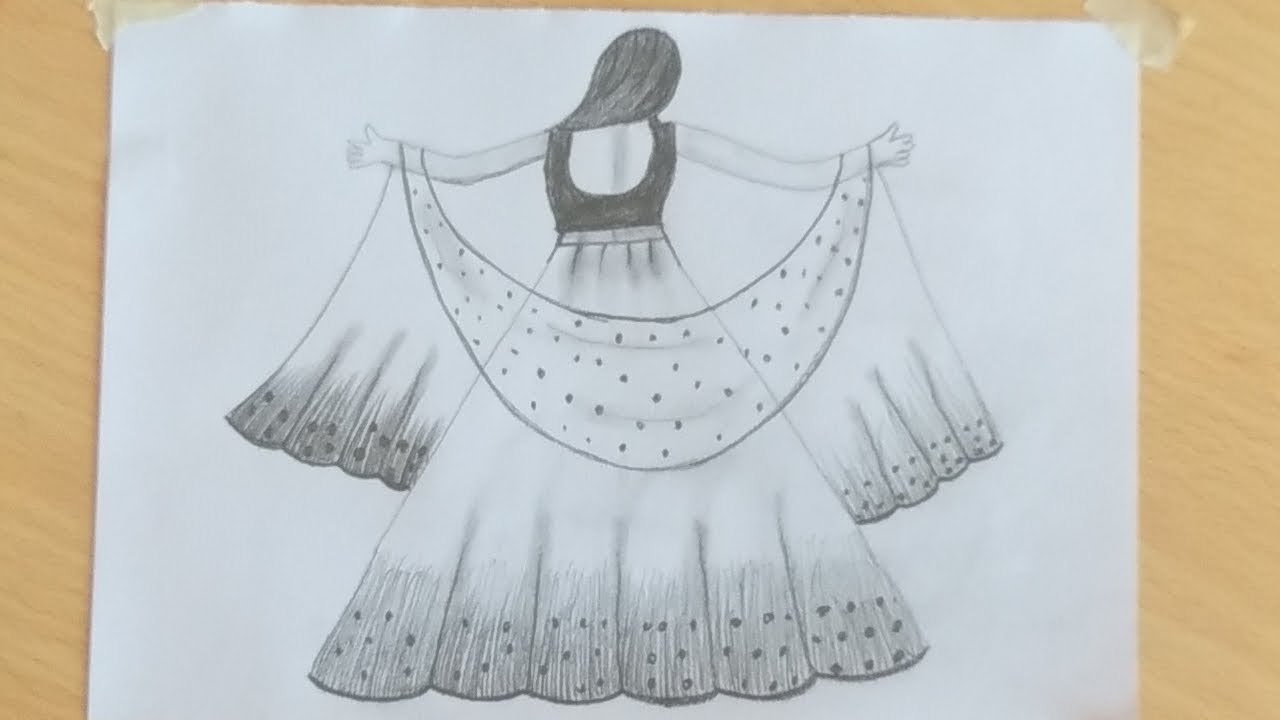 How to draw || beautiful girl drawing || backless girl drawing ...