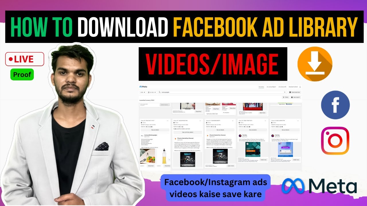 How To Download Facebook Ad Library Videos | How To Save Facebook Ads ...