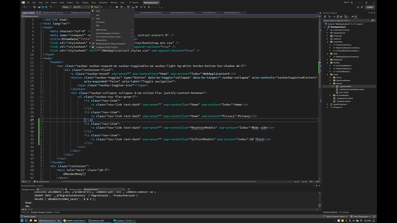 DropdownList ASP.NETCore8 MySql Many-Many DateTimePicker - YouTube