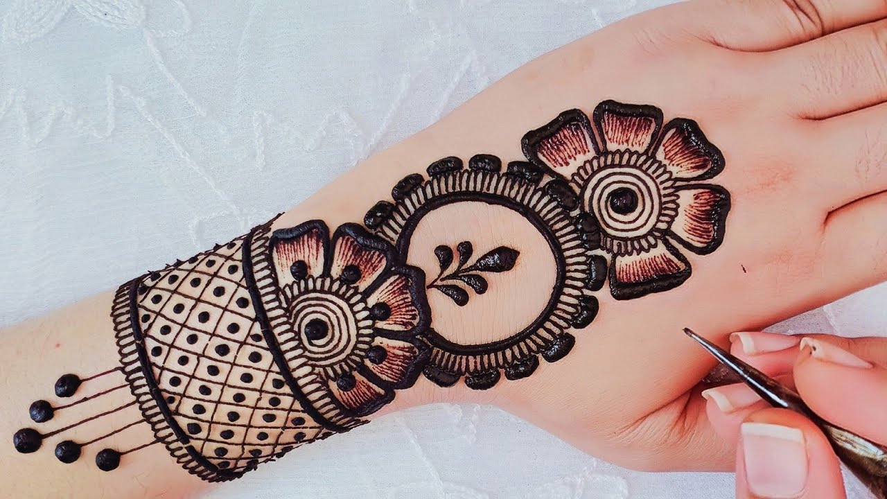 2 Simple Arabic mehndi designs | mendini design | mahdi ka dizain ...