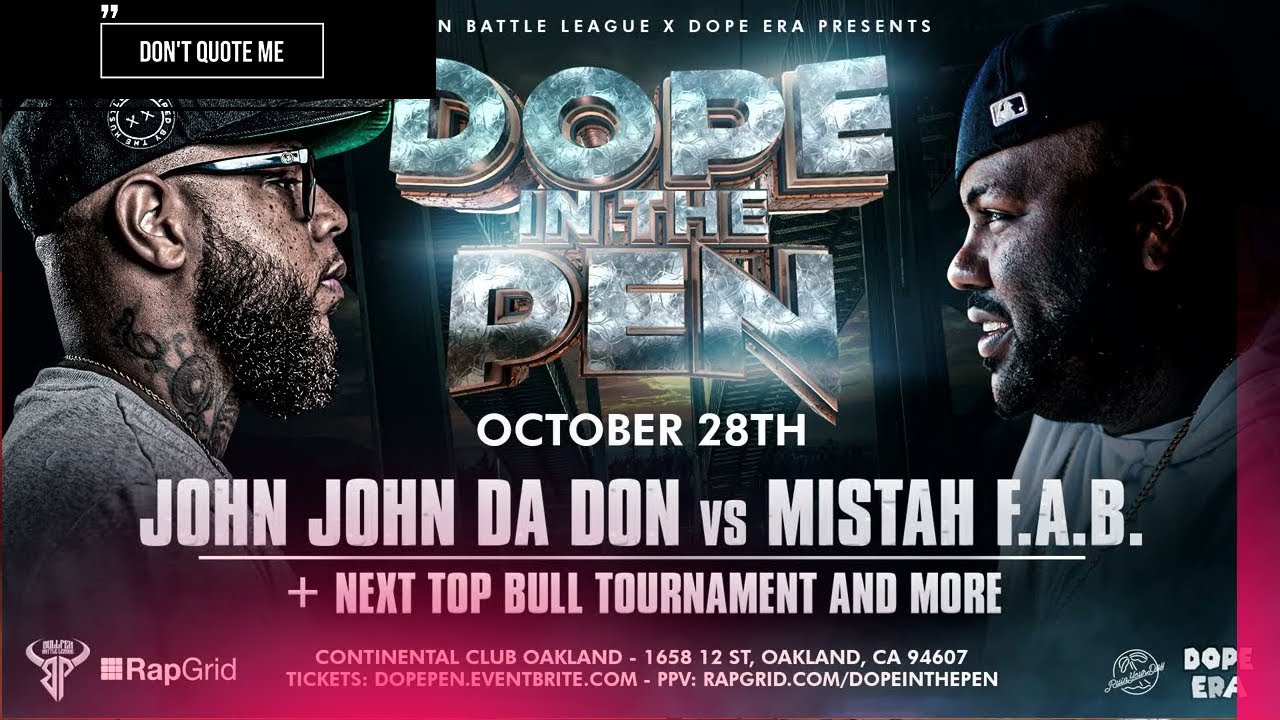Can Mistah F.A.B. Beat John John Da Don? | Don't Quote Me - YouTube