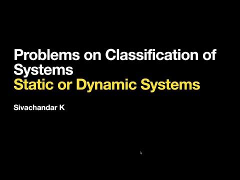 Classification of Systems-Static and Dynamic Systems - YouTube