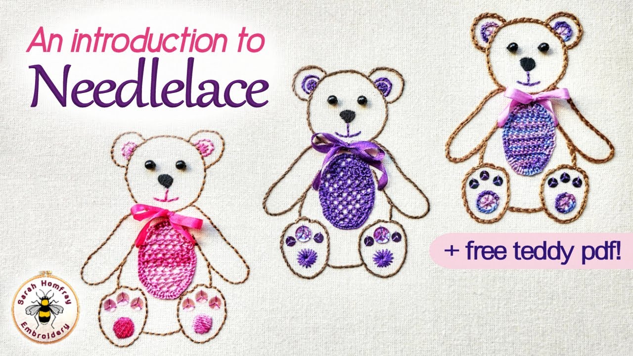 The basics of how to do needlelace using three different stich patterns ...