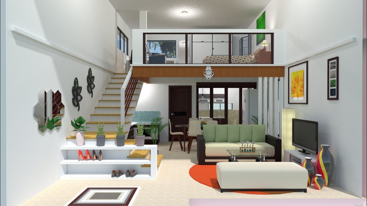 Loft Type Small House Design (38sqm.) - YouTube