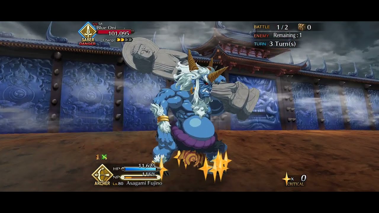 FGO NA - [Advanced Quest] Five-Color Oni (Fujino solo) - YouTube