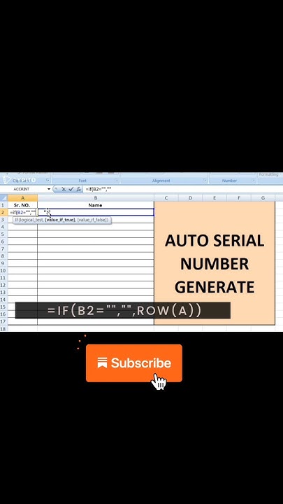 Auto serial numbers generate - YouTube