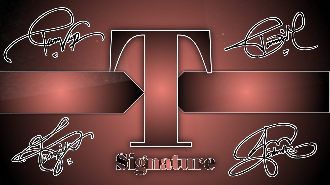 T signature style। how to create my name signature। Amazing signature ...