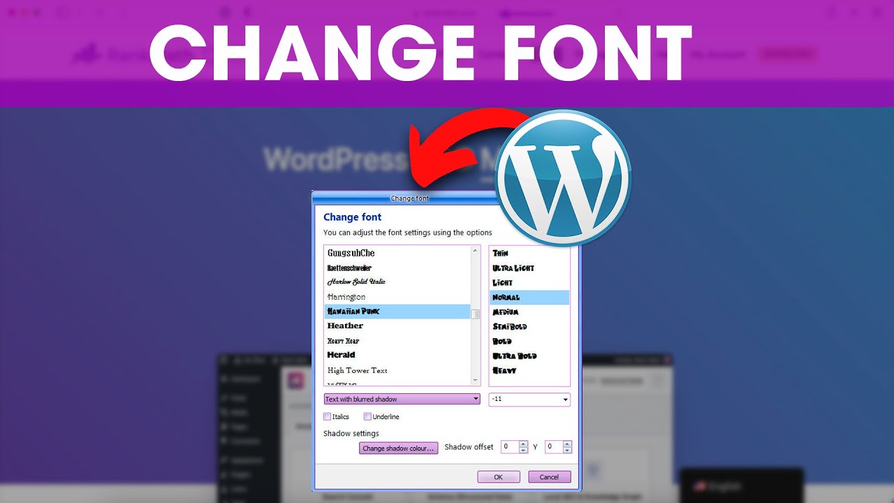 WordPress Tutorial - How to Change Font Style - YouTube