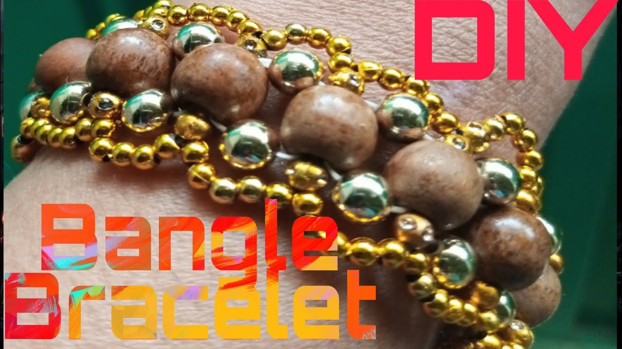 Diy beaded Bracelet with wooden beads/How to make A Bracelet/somycrafty ...