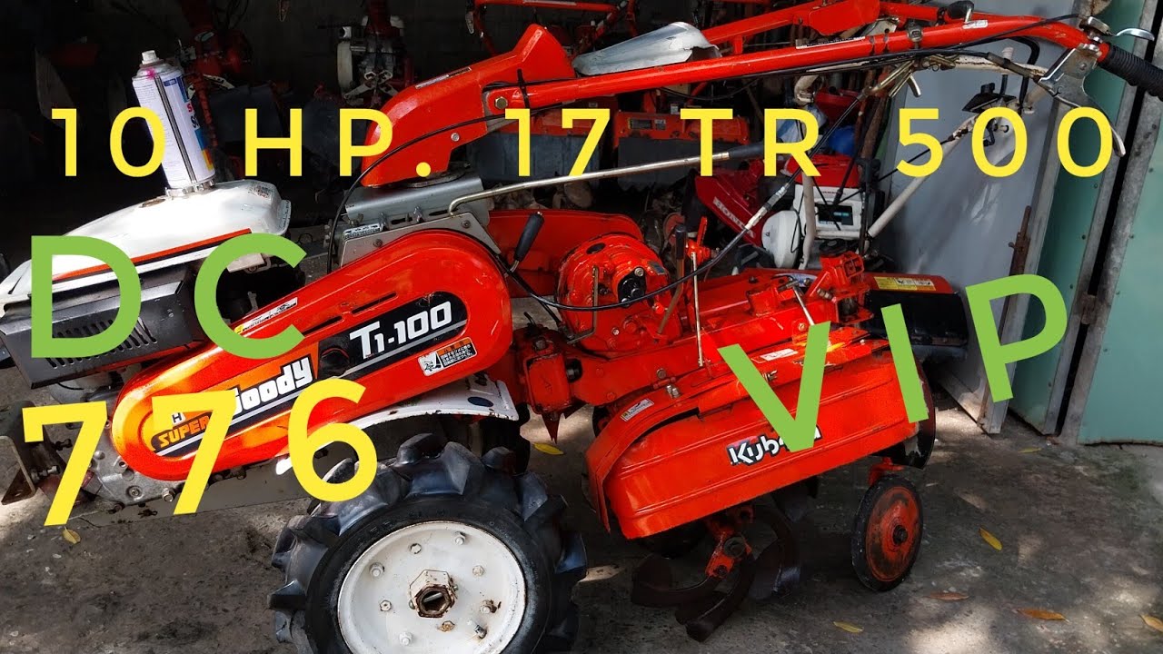 máy sới đất kubota t1-100 đã năng tạc luống lên luống vung đất nhật bãi - YouTube