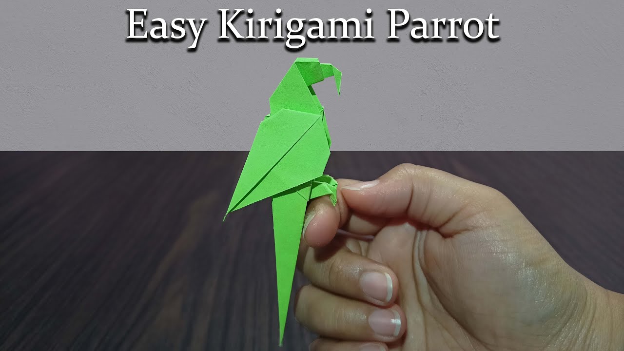 Easy Kirigami Parrot: Beginner-Friendly Paper Craft for Kids 🦜 - YouTube
