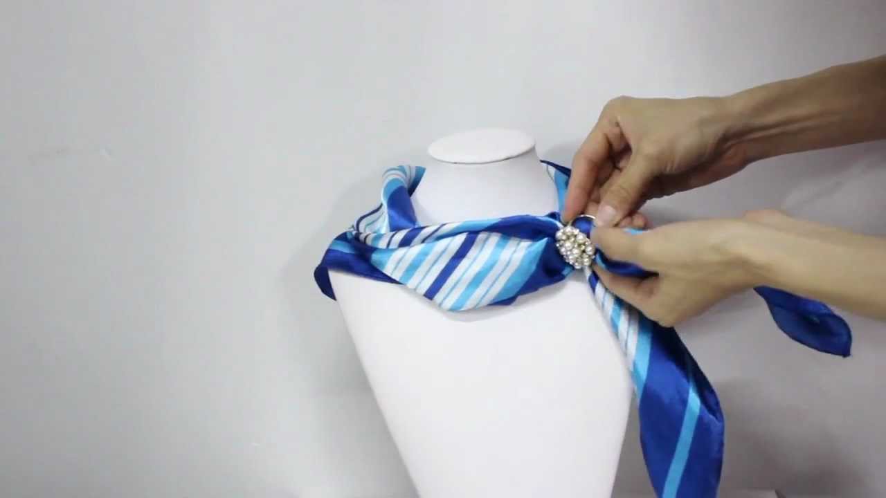 how to wear a scarf ring with pearl Rose Scarf Ring - YouTube