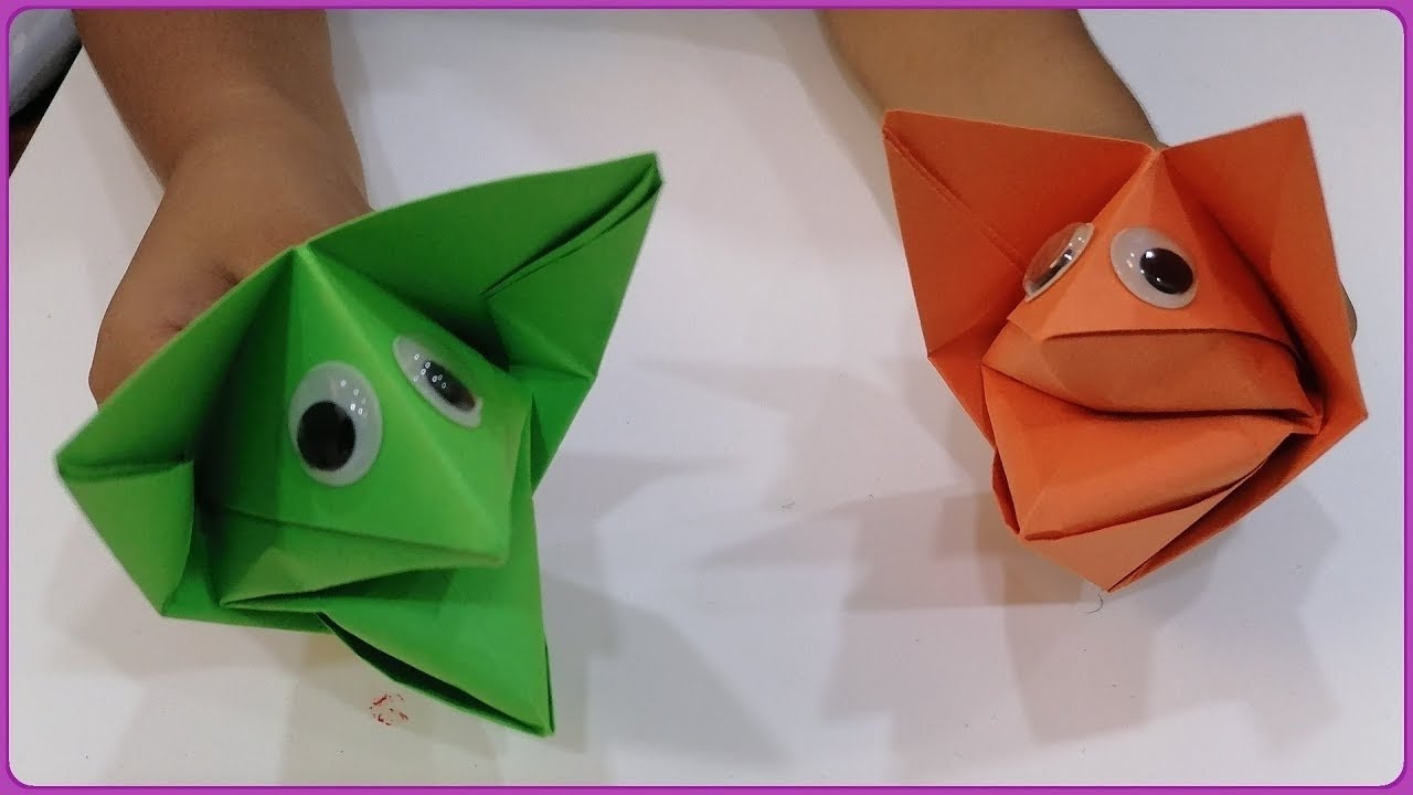 Origami frog Paper crafts | Paper Frog toys - YouTube