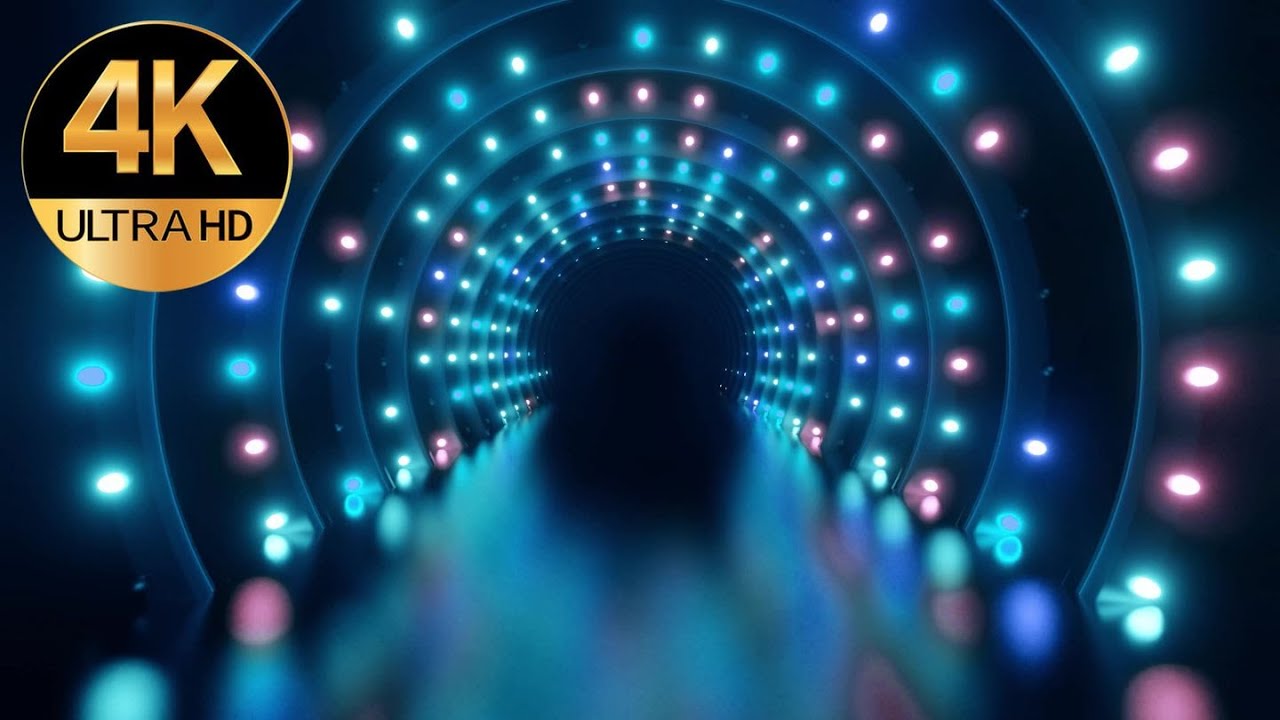 10 Hour 4k TV VJ LOOP Relaxing Light bulbs rings Party Background Video ...