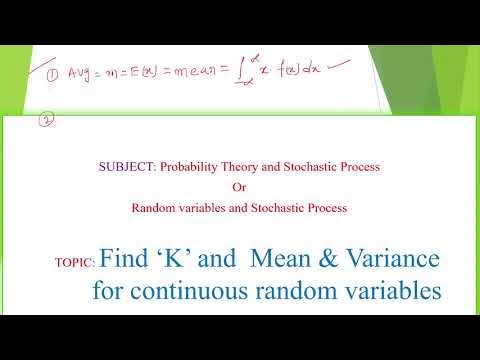 Variance example-3 for continuous random variables,Variance for continuous randomvariables,RVSP ...