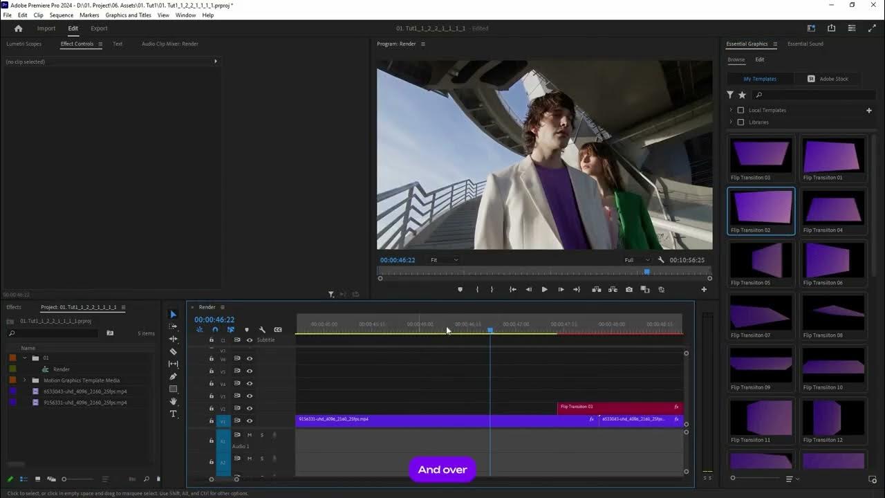 Tutorial | Flip Transition: Premiere Pro transition - YouTube