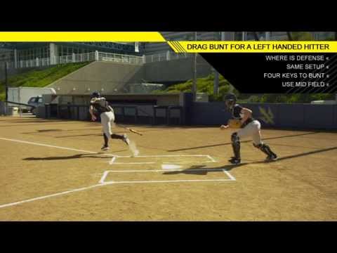 DRAG BUNT FOR A LEFT HANDER - YouTube