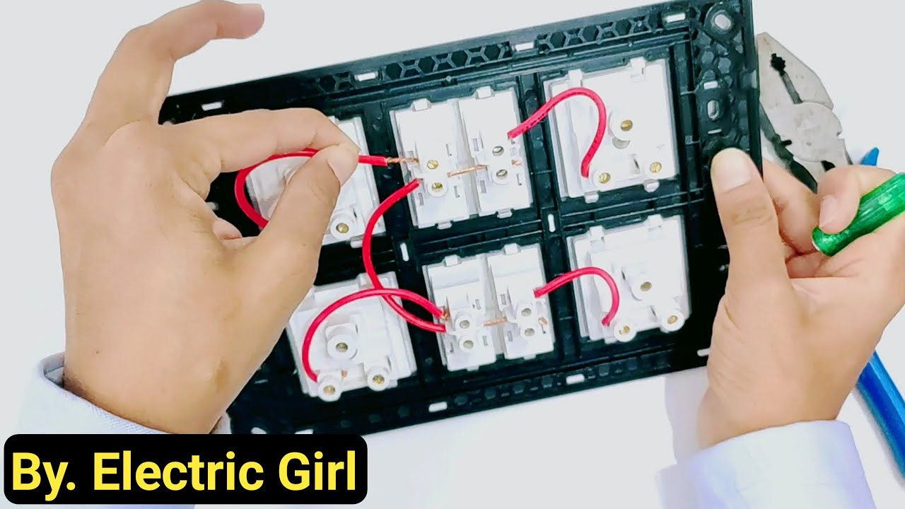 4 switch 4 socket switch board connection | board wiring | make an ...