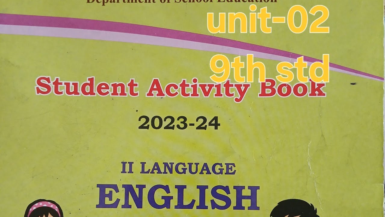 9th std English Student Activity Book video Unit-2... - YouTube