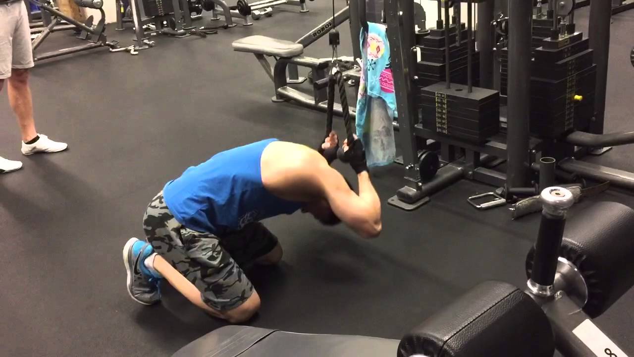 Kneeling Cable Side Crunch - YouTube