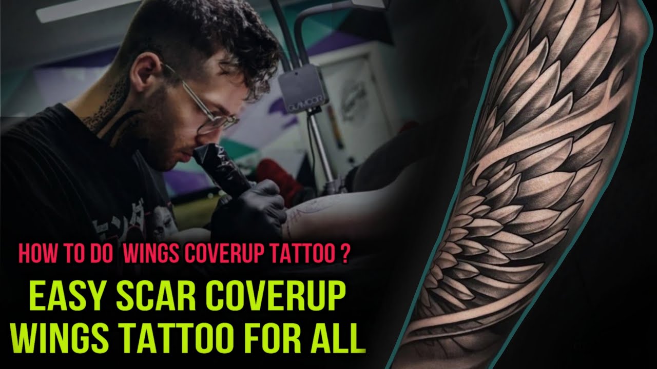 wings tattoo coverup🔥 ideas for scar tattoo Coverup for men woomen # ...