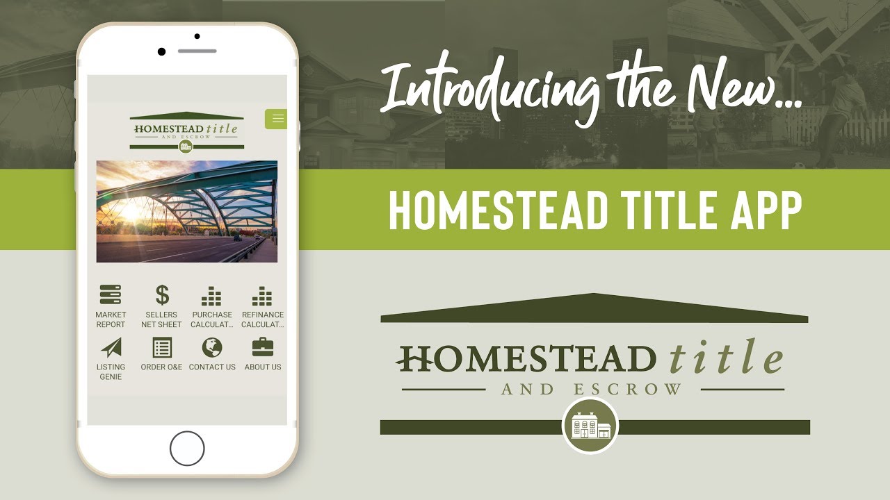 The NEW Homestead Title APP - YouTube