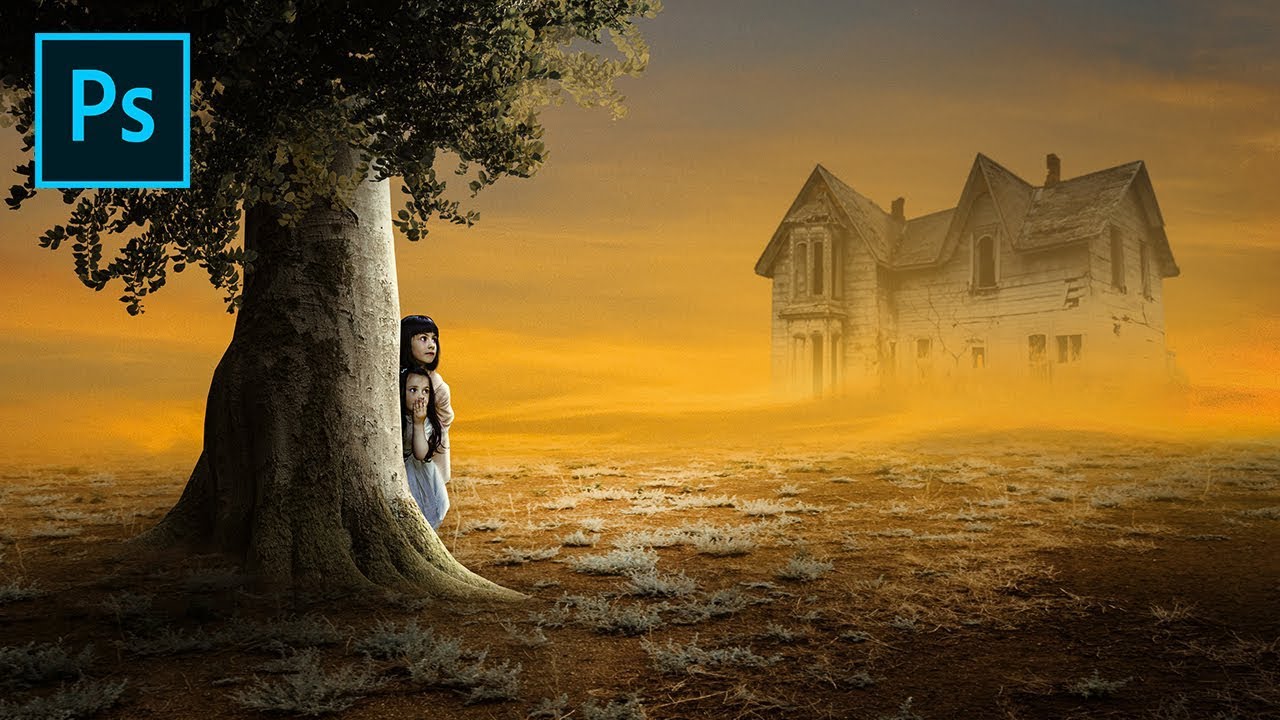 Photoshop Manipulation Tutorial - Old House - YouTube