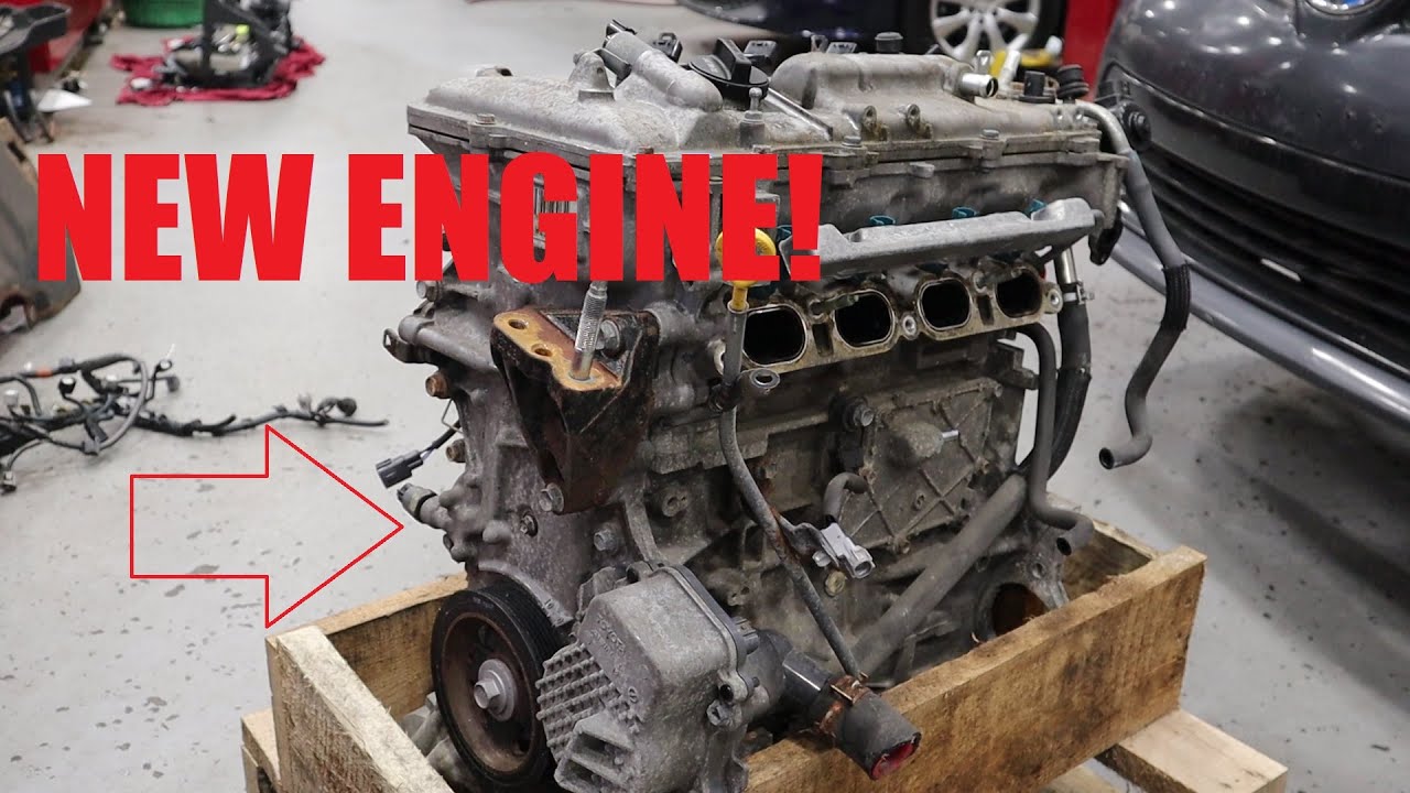 First Time Pulling A Blown Prius Engine At Work!(Part 2) - YouTube