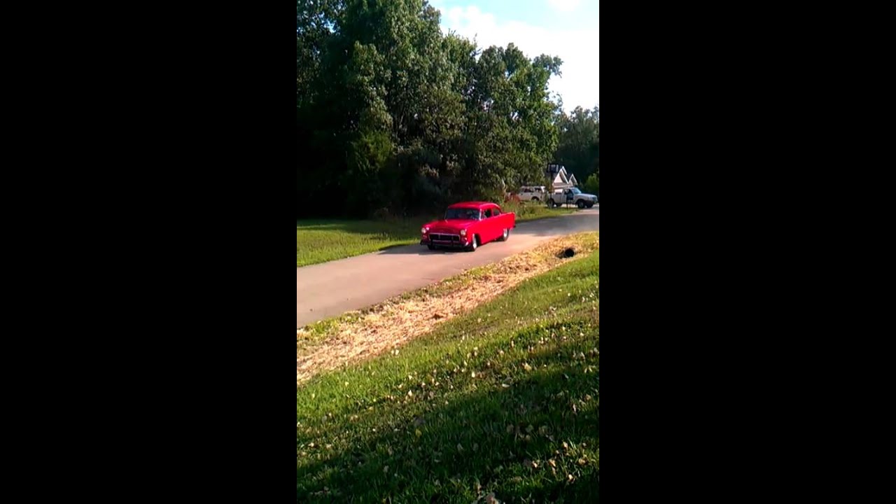 55 Chevy rons flying toilet injection - YouTube