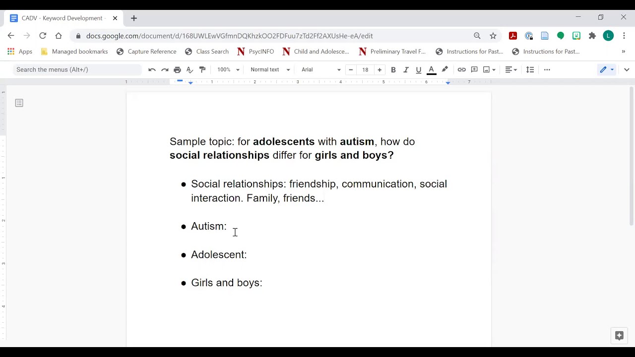 CADV Research: Developing Keywords - YouTube