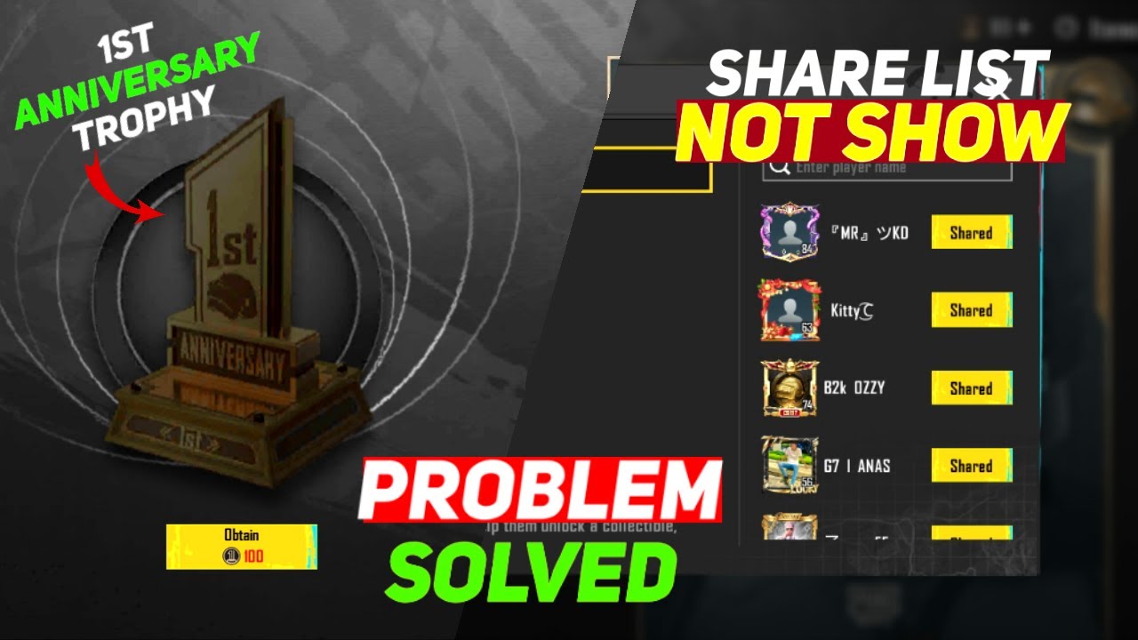Trophy Share List Not Show 🤔 | Problem Solved | Rp Giveaway - YouTube