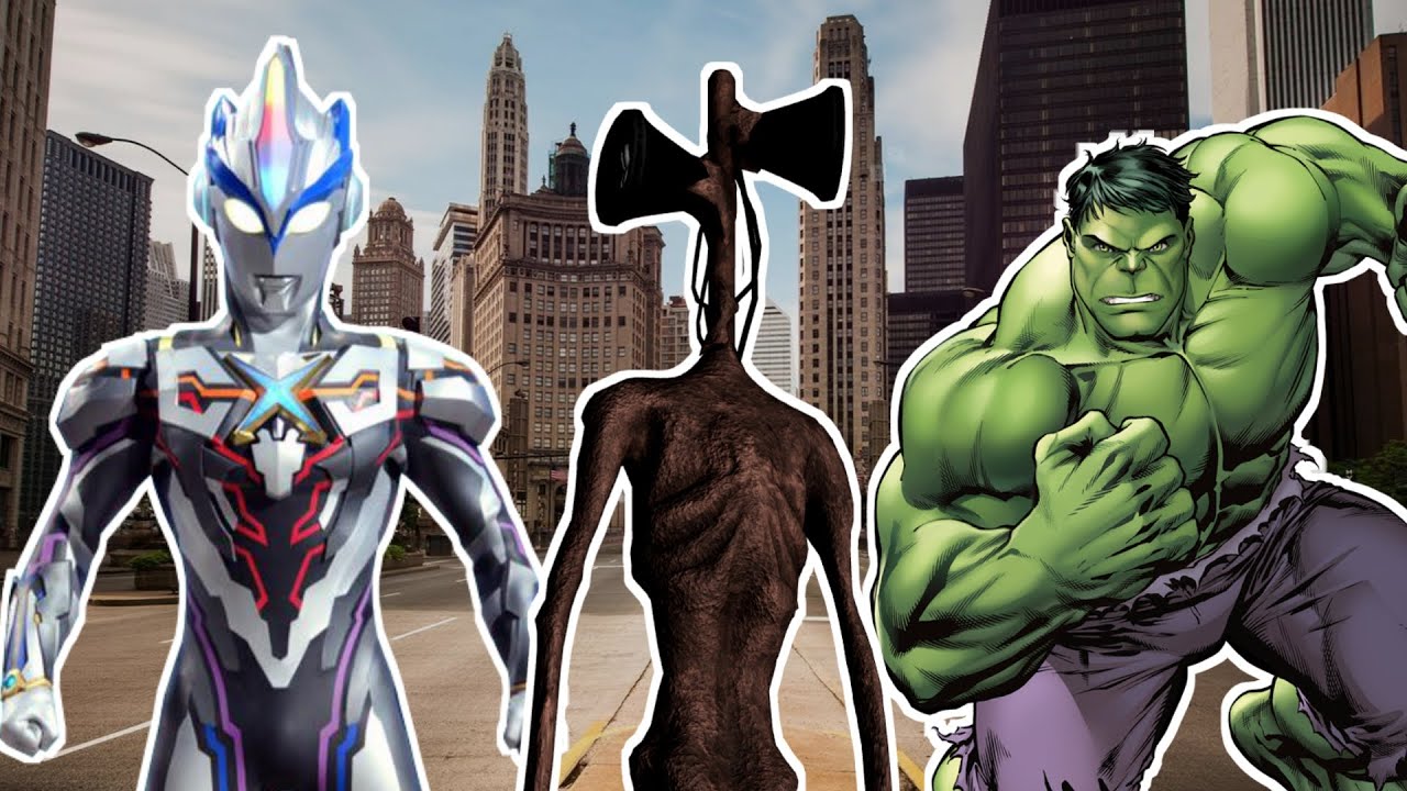 ULTRAMAN VS SIREN HEAD VS THE HULK | EPIC BATTLE - YouTube