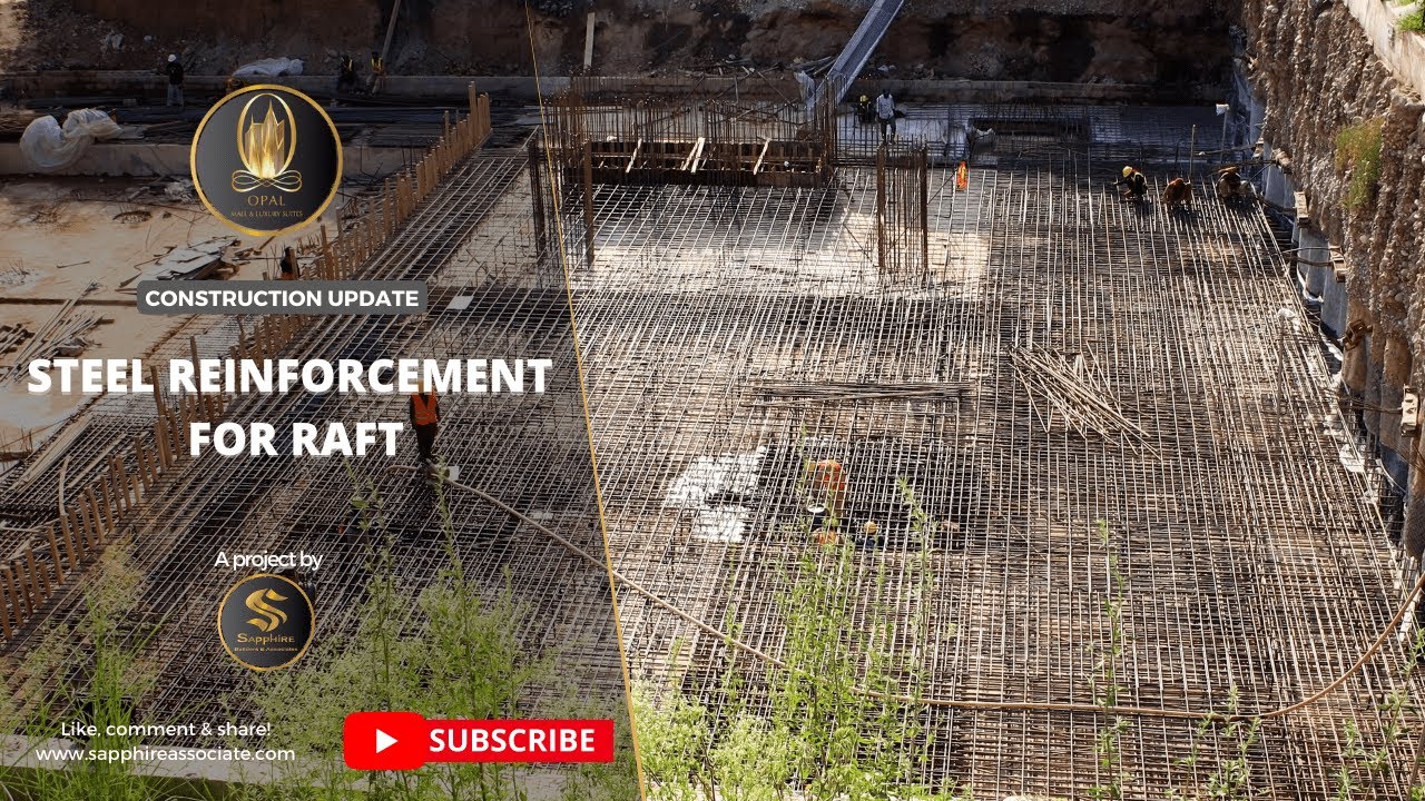 Steel Reinforcement for Raft, Construction Update, Sep 1, Opal Mall ...