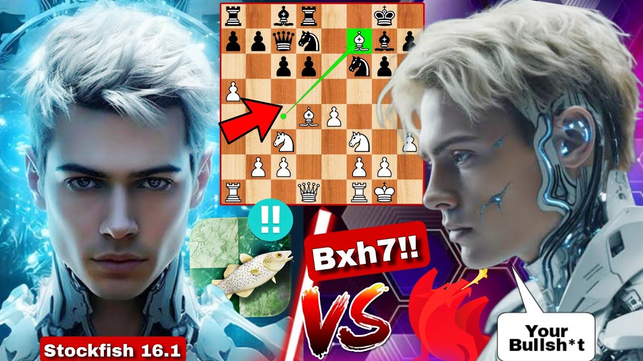Stockfish 16.1 BRILLIANTLY Played BXF7 In The Opening Against Dragon ...