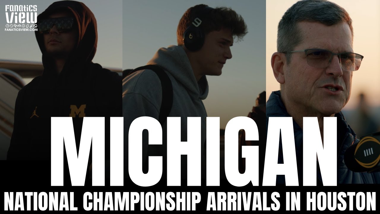Michigan Wolverines Arrivals in Houston, Texas for National ...