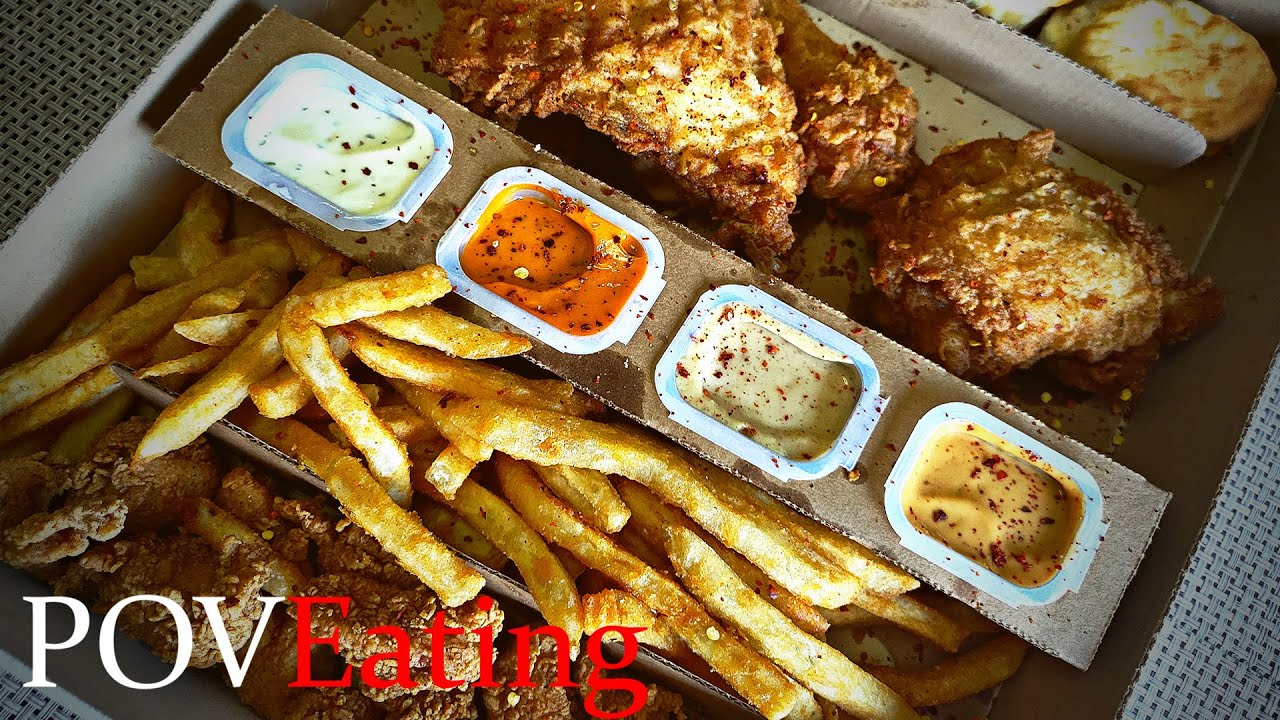 POVEating: KFC NEW Fill Up Box - YouTube