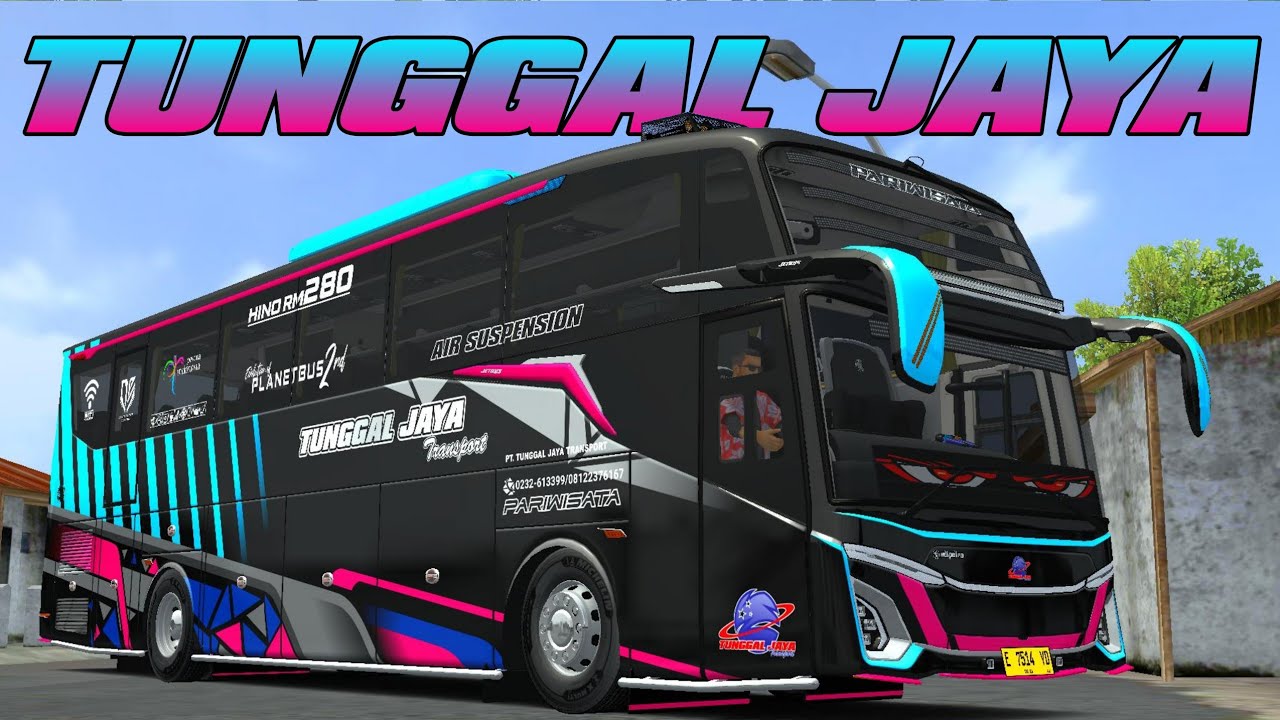 SHARE LIVERY TUNGGAL JAYA COSMIC JB5 SHD HINO RM280 - Bus Simulator ...