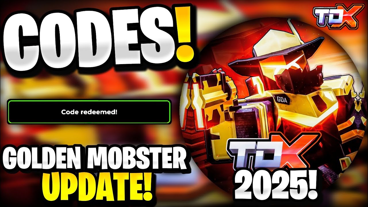 🔥*NEW?* All Working GOLDEN MOBSTER UPDATE CODES FOR TDX! ROBLOX TOWER ...