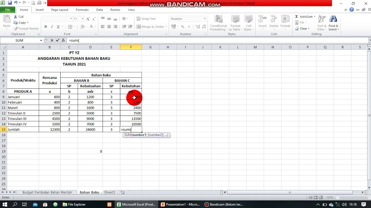 Cara Mudah Bikin Anggaran Bahan Baku Dengan Ms Excel - YouTube