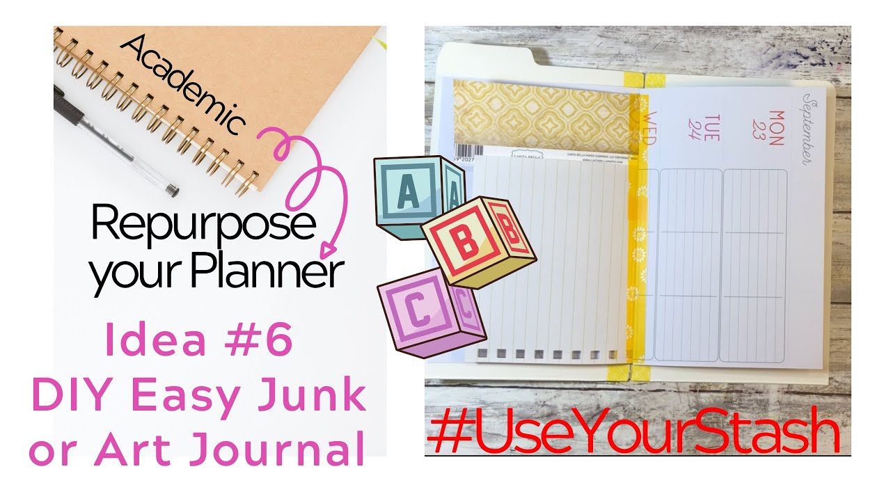 Repurpose your unused Happy Planner #6 | DIY Easy Art/Junk Journal ...