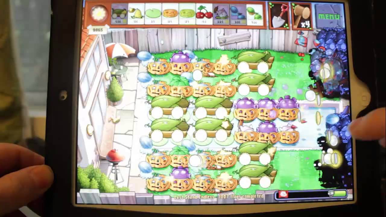[PvZ] Last Stand Endless Survival: Over 1000 flags (iPad) - YouTube