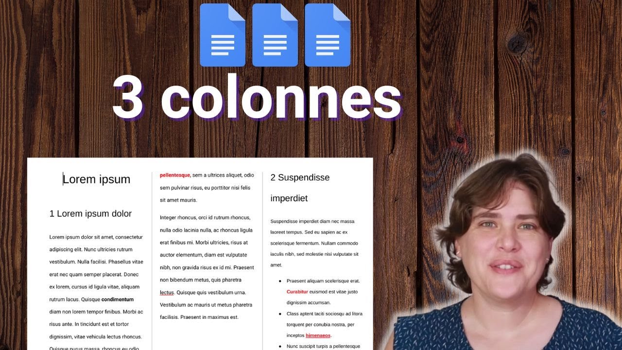 Présenter un texte en plusieurs colonnes avec Google Docs - YouTube