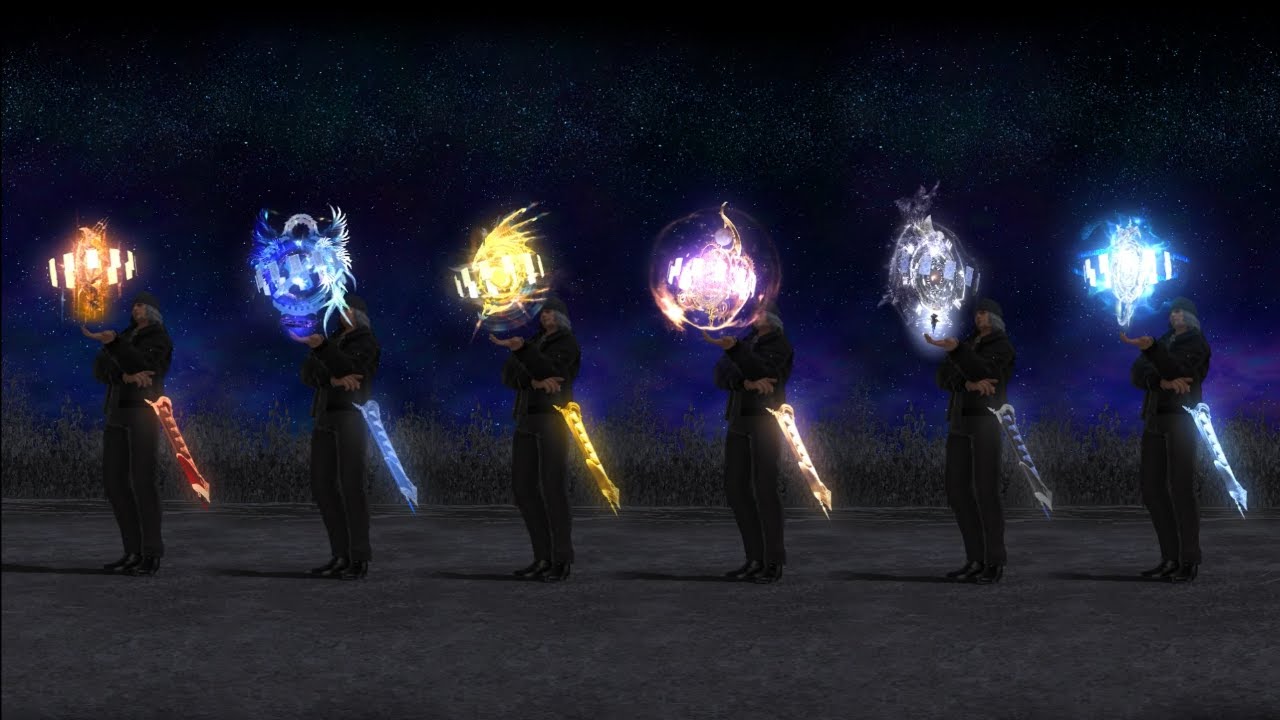 FFXIV ALL Ultimate Weapons Side by Side (With FRU Weapons) - YouTube