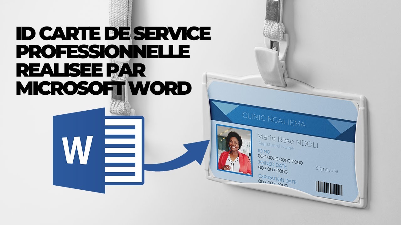 Comment créer une carte de service ID en Ms Word - YouTube