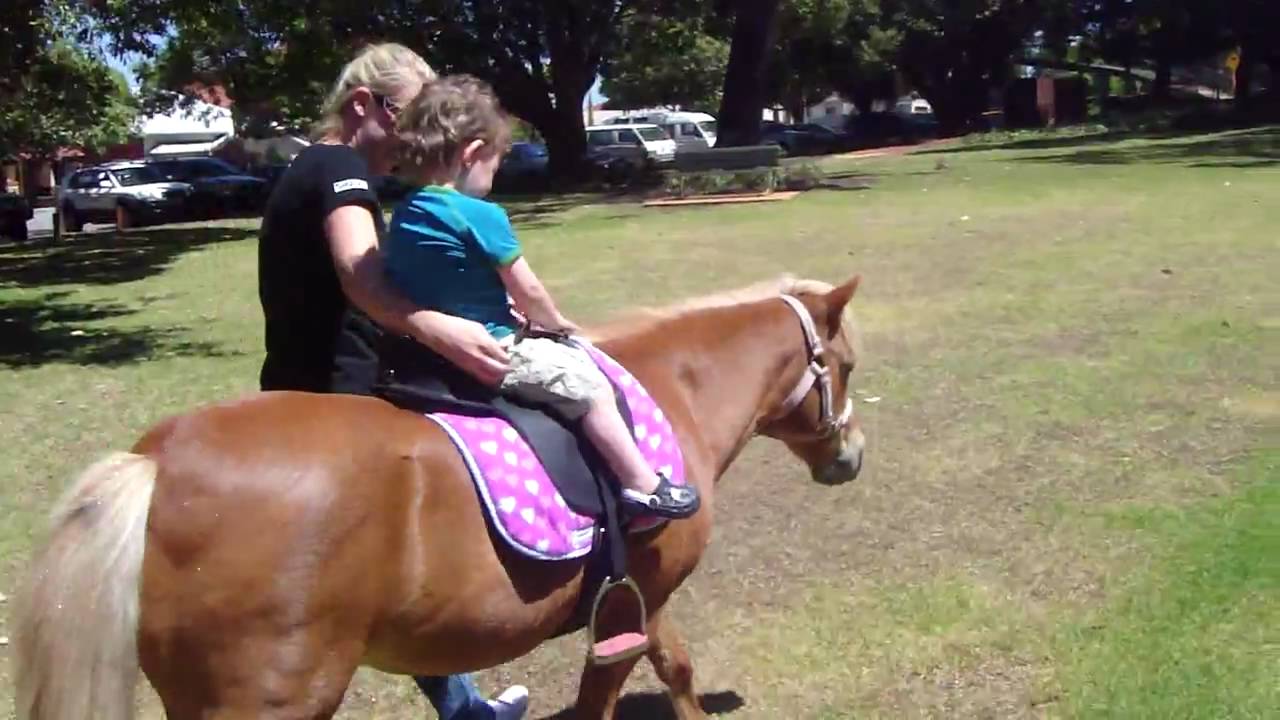 Kodie riding a Vampire pony! - YouTube