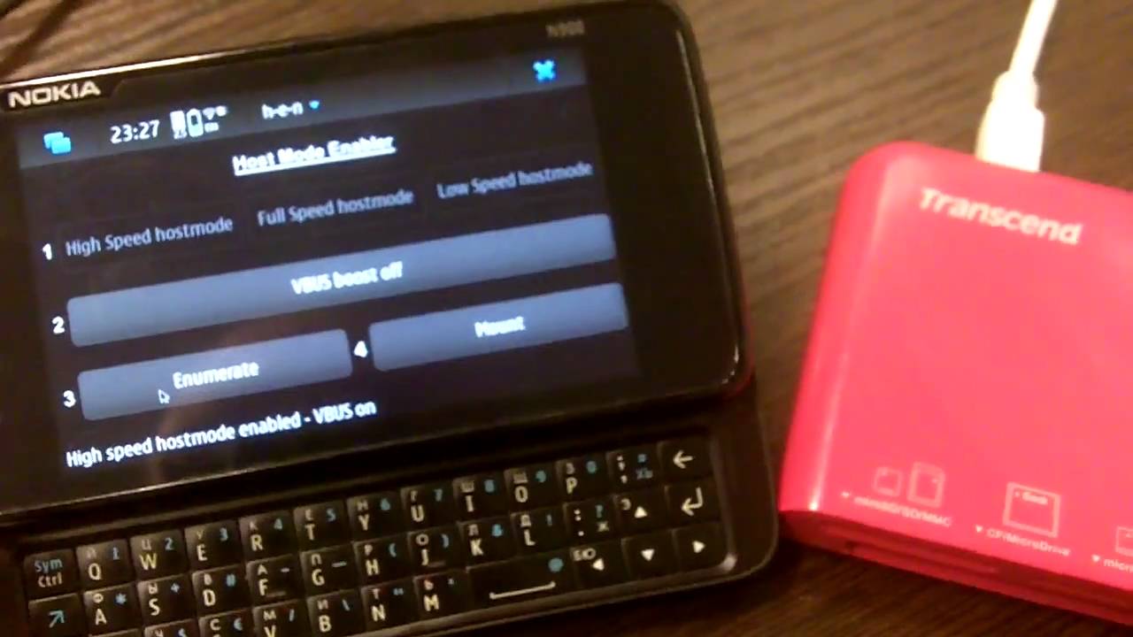 Nokia N900 + USB Card Reader - YouTube