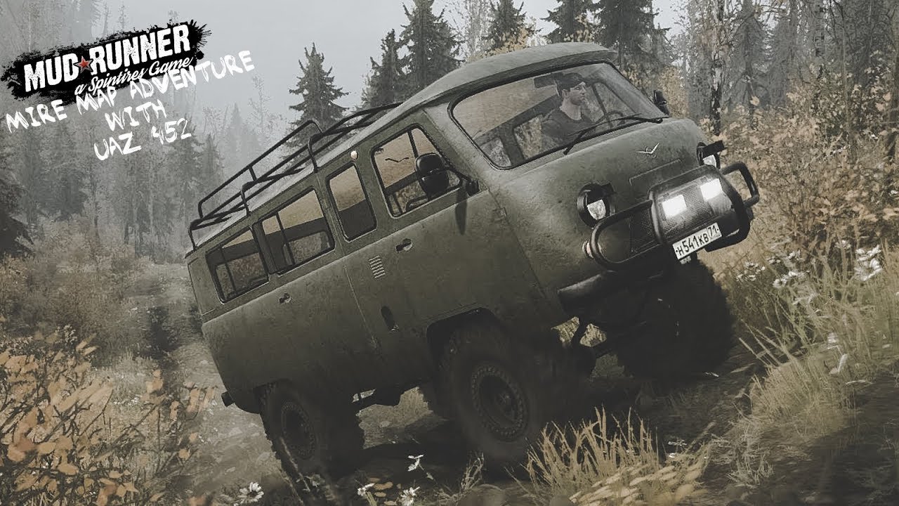Spintires:MudRunner - Random Adventure With UAZ-452 (Mire Map) - YouTube